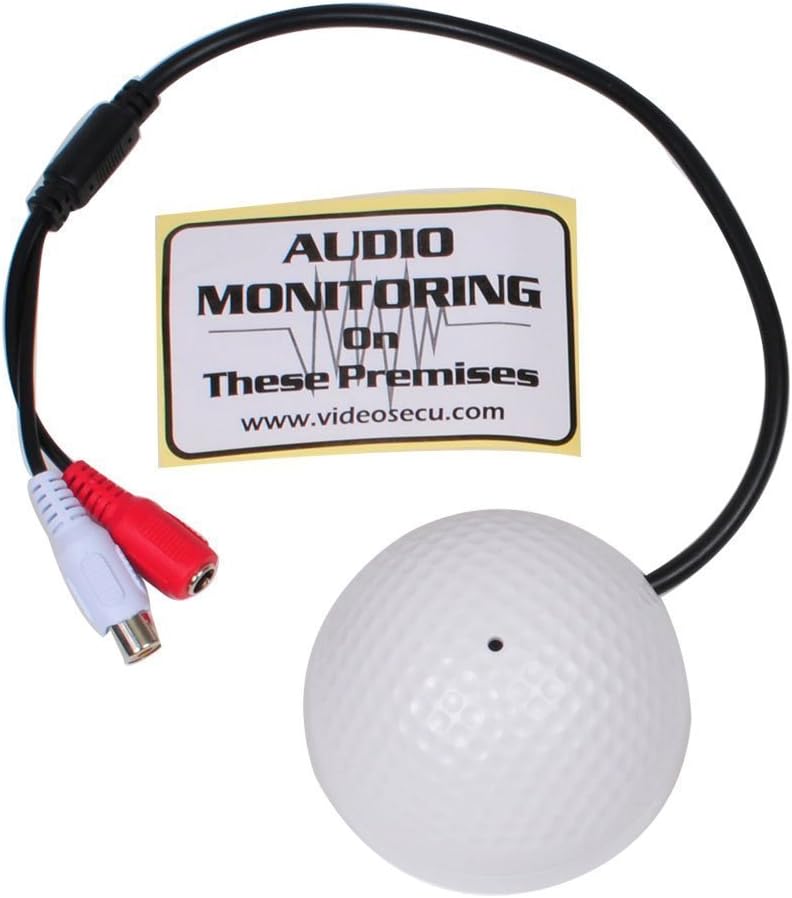 Amazon.com : VideoSecu High Sensitive Microphone Pre-amp Audio Pickup ...
