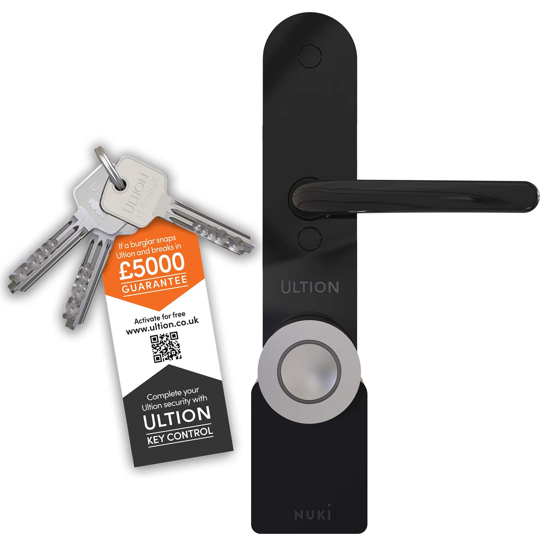 Ultion Nuki Plus Smart Lock - 2024 UK Edition | Black Steel | Built-in ...