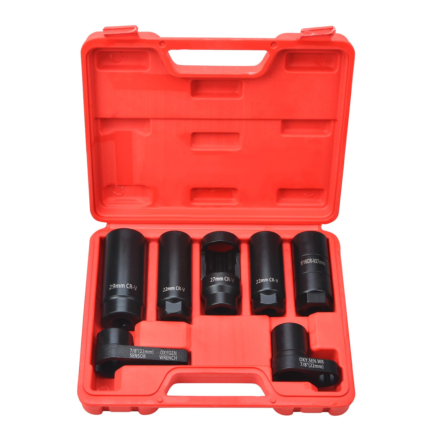 Zoomtools 7Pcs Oxygen Sensor Socket Set, 22mm 27mm 29mm O2 Sensor ...