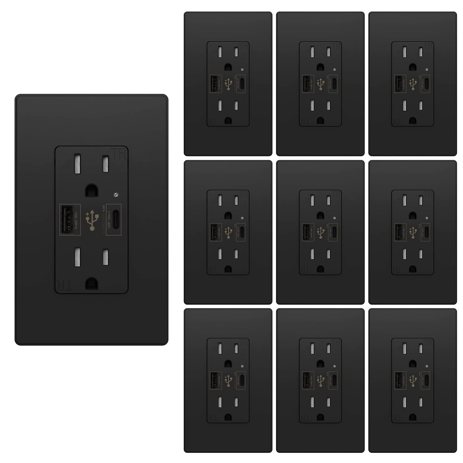Snapklik.com : Micmi USB C + A PD Power Delivery 24W Outlet Wall Dual ...
