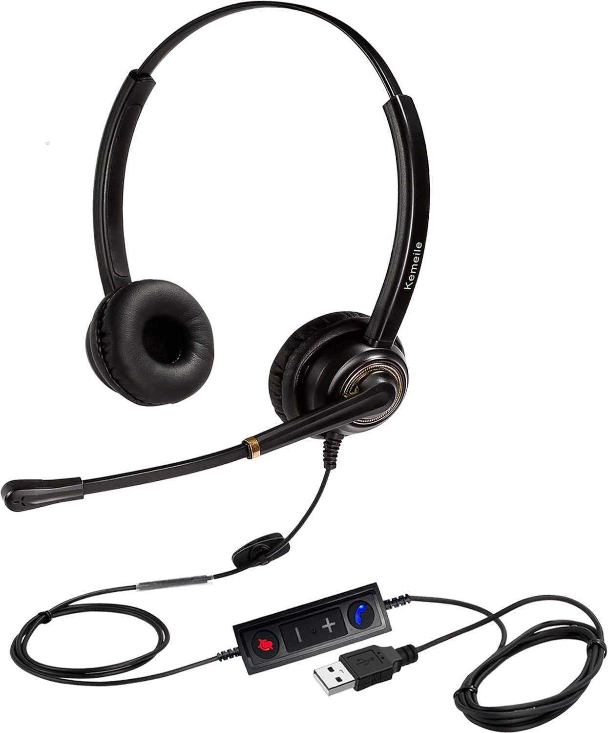 Amazon.com: N/X Lightweight One Ear 3.5mm/USB Computer Headphone with ...