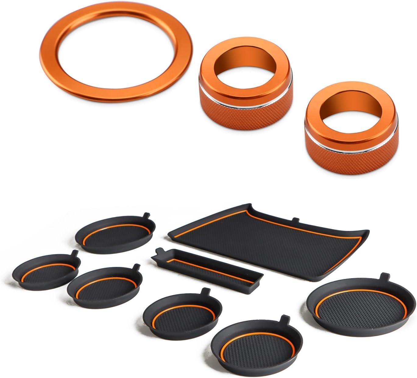 Amazon.com: Auovo Cup Holder Inserts Liners Radio Knob Cover Volume ...