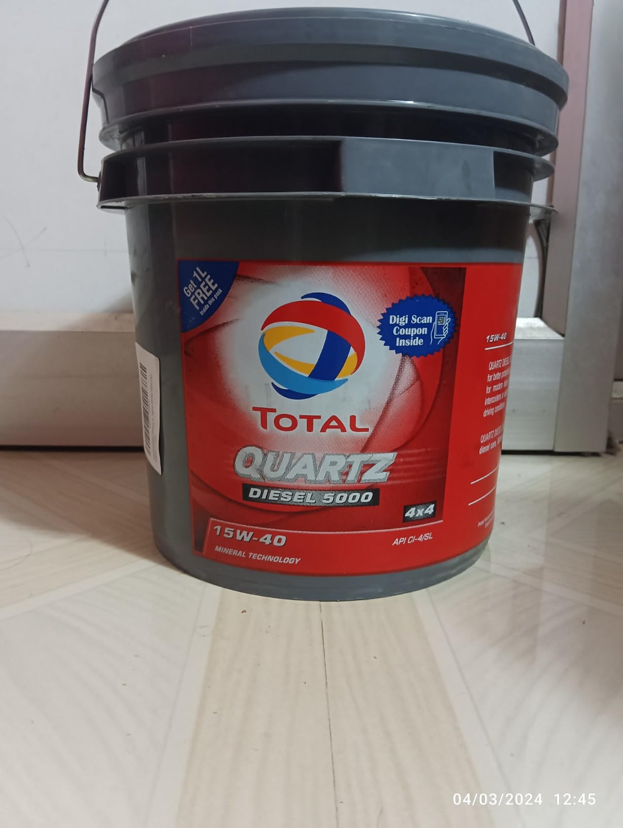 TotalEnergies Quartz 5000 Diesel 15W-40 API CI-4/SL Clean-Shield ...