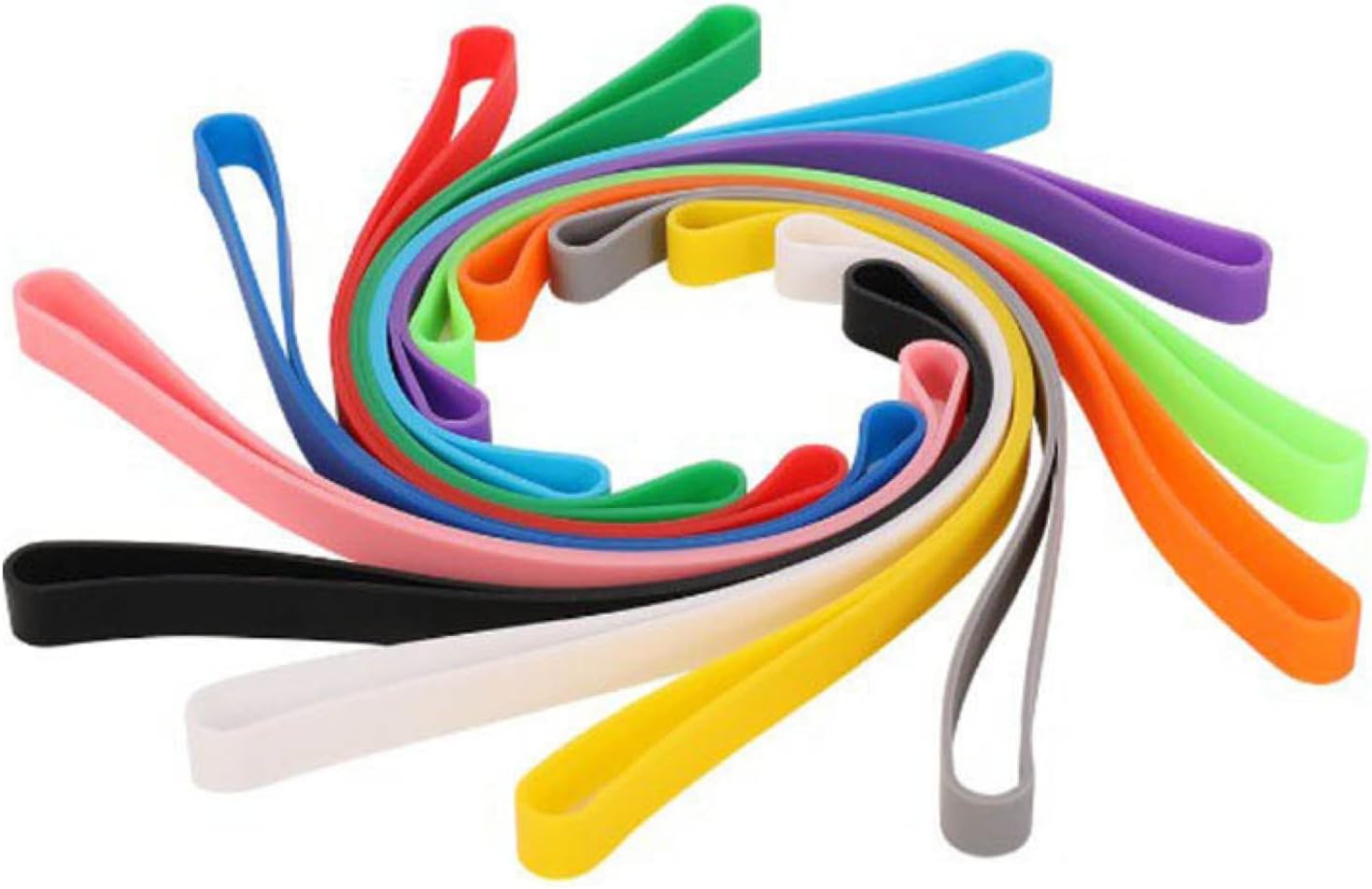 Amazon.com : Large Elastic Silicone Rubber Bands ：12 PCS Wide Rubber ...