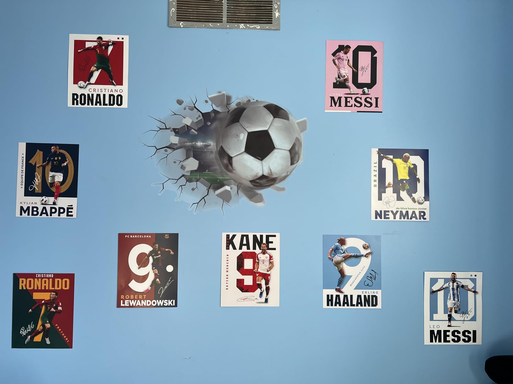 TOARTi 3D Football Wall Stickers,Football Wall Decals for Boys Room ...