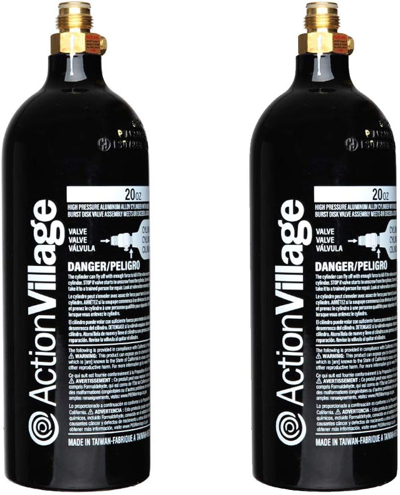 Comprar Action Village 20oz CO2 Paintball Tank - Black Aluminum en USA ...