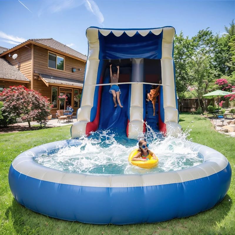 Amazon.com: 24FT(L) Inflatable Water Slide for Adults Big Kids Backyard ...