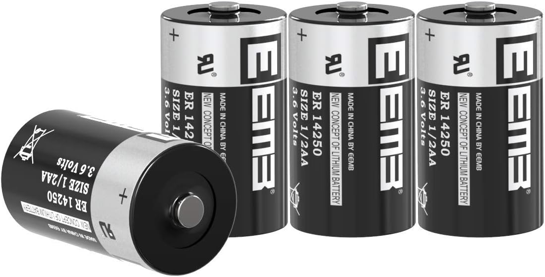 Amazon.com: 4X EEMB ER14250 Nonrechargeable 3.6V Lithium Battery Li ...