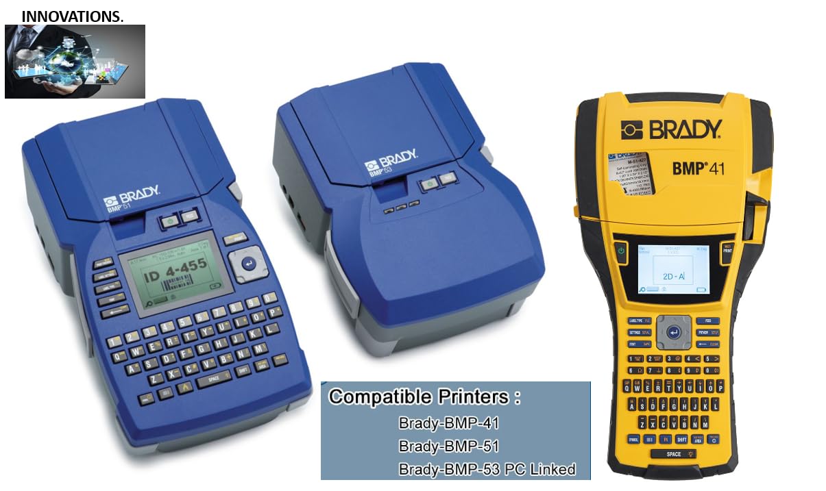 MC-500-595-WT-BK Black Letters and White Background for Label Tape ...