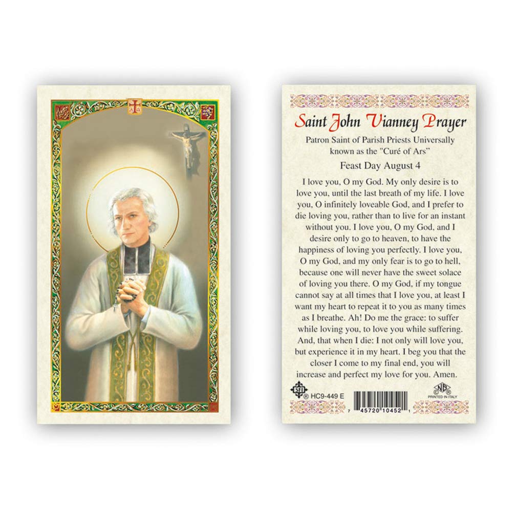 Amazon.com : Saint John Vianney Prayer Laminated Prayer Cards - Pack of ...