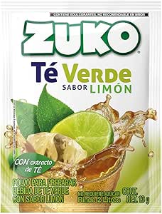 Zuko Te Verde Limon, bebida en polvo caja de 96 sobres : Amazon.com.mx ...