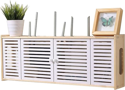 Large WiFi Router Storage Box Wall-Mounted Router nizer & Cord ...