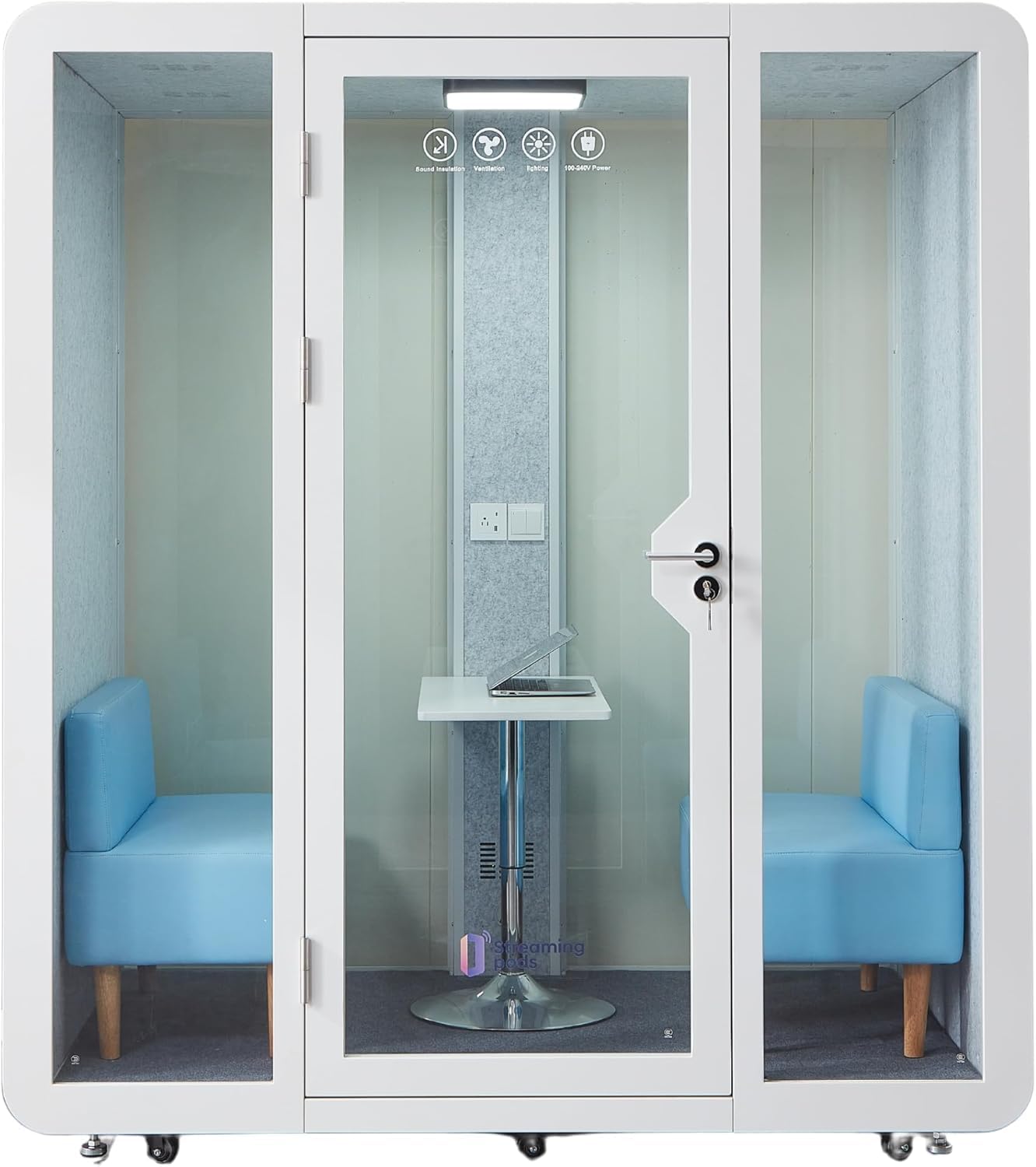 Amazon.com: GEARONIC Mobile Office Pod Booth, Sound Proof Office Pod ...