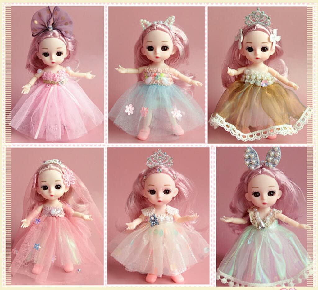 Buy DSR Doll Set Movable Joints Makeup Cute Doll Set-15CM (Pack of 2 ...