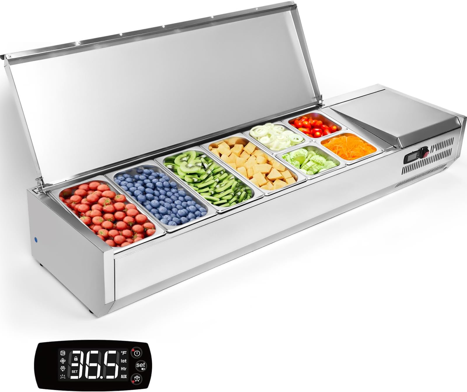 Amazon.com: PURECHO 59" Countertop Refrigerated Condiment Station ...