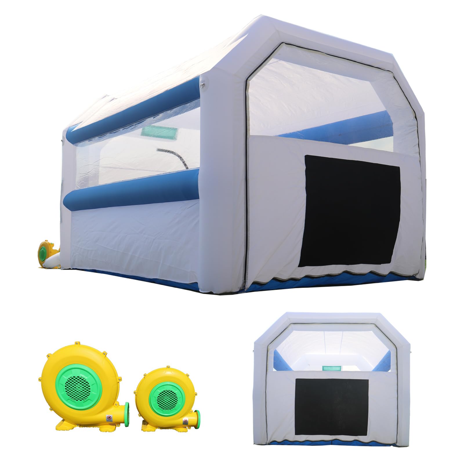 Amazon.com: 13×10×8.2Ft Inflatable Paint Booth with 750W+370W Air ...