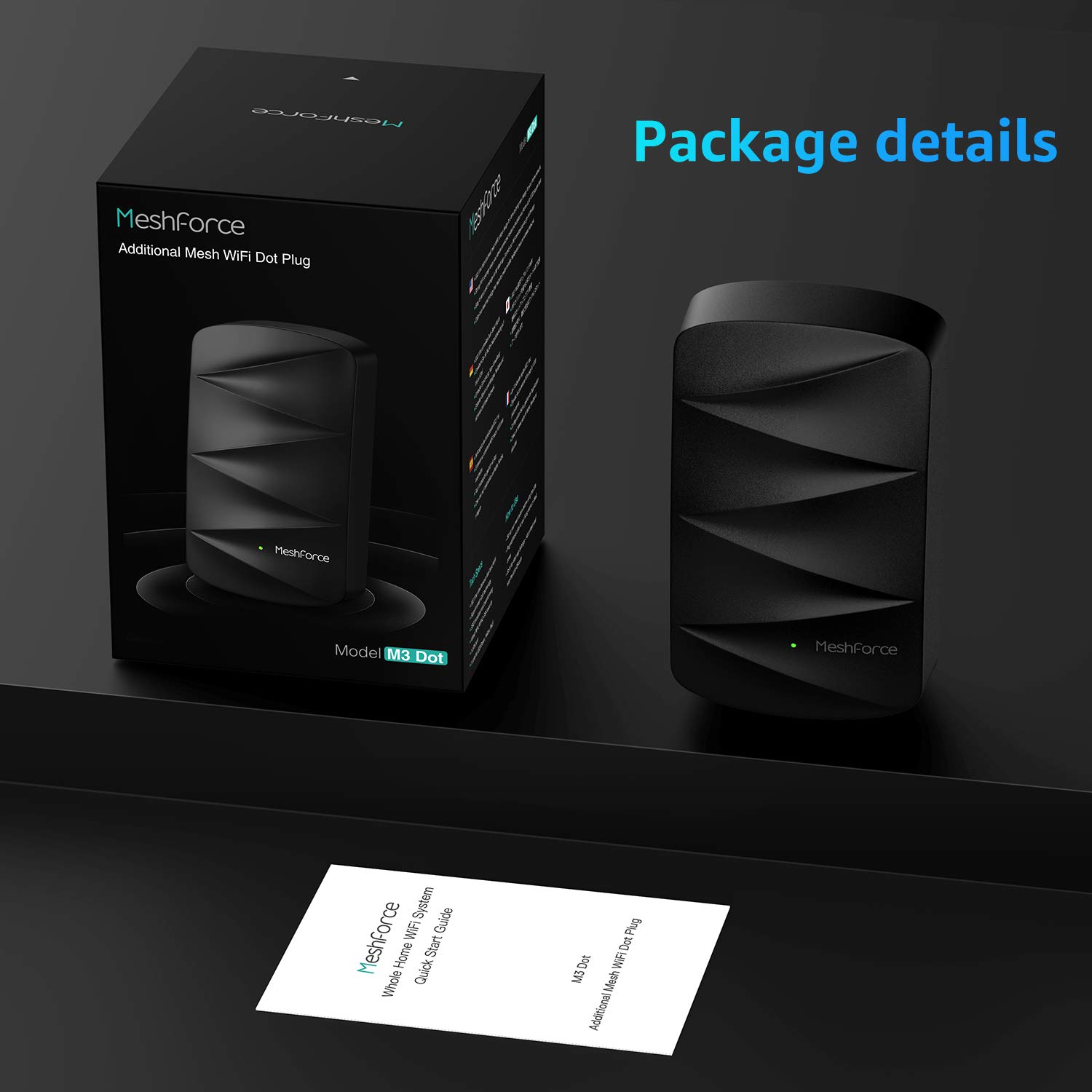 Snapklik.com : Meshforce M3 Dot Wall Plug WiFi Extender (Midnight Black ...