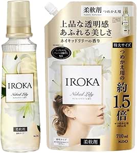 Amazon | フレアフレグランス IROKA （イロカ） 柔軟剤 本体 570ml＋詰め替え用 710ml | Generic | 液体柔軟剤