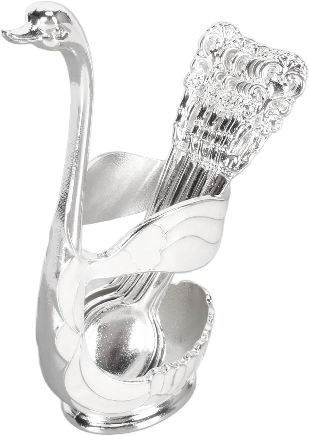 Amazon.com: Stainless Steel Silver Swan Dinnerware Set, Creative Swan ...