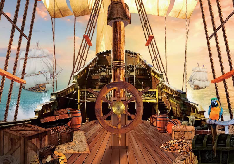 Eainb 10x8ft Pirate Ship Backdrop Nautical Theme Photography Background ...