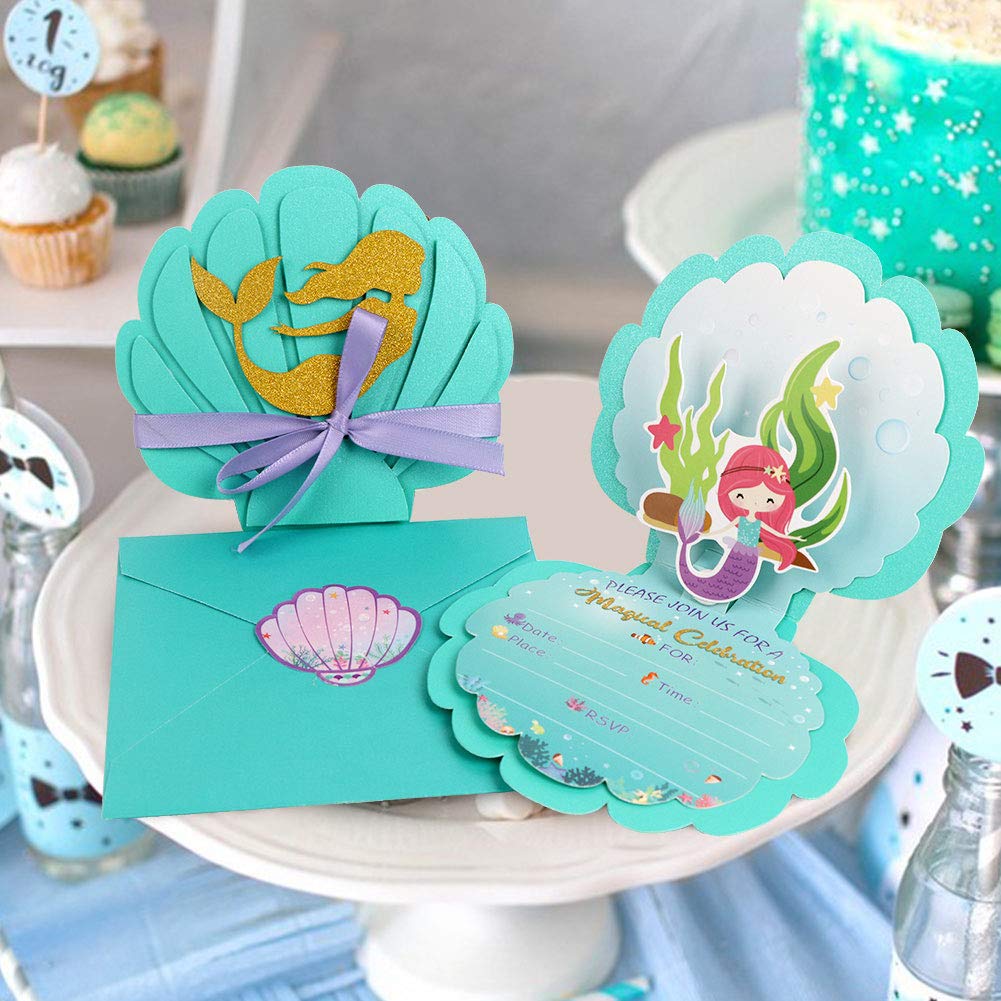 Mermaid Princess Party Invitation Mermaid First 1st Birthday