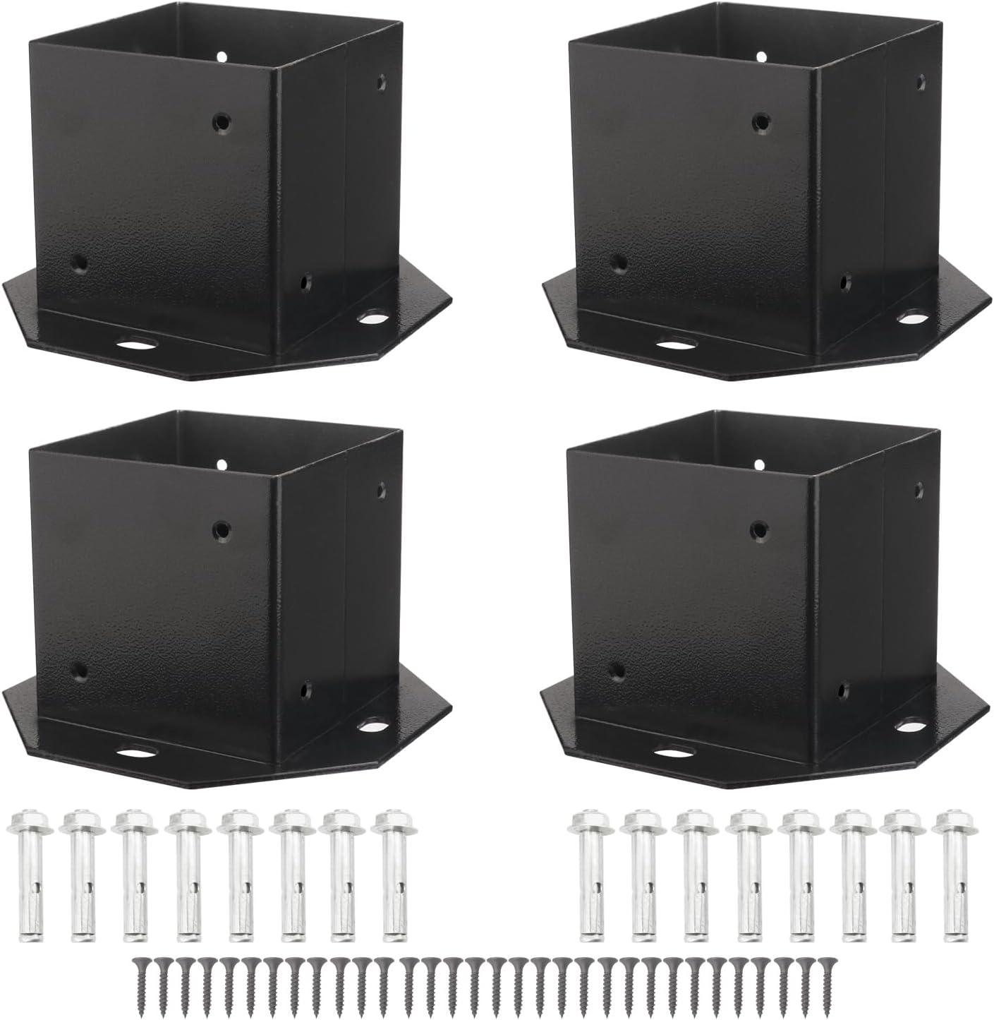 1pc 4" x 4" Wood Post Plate Connectors, Decking Post Base for Secure ...