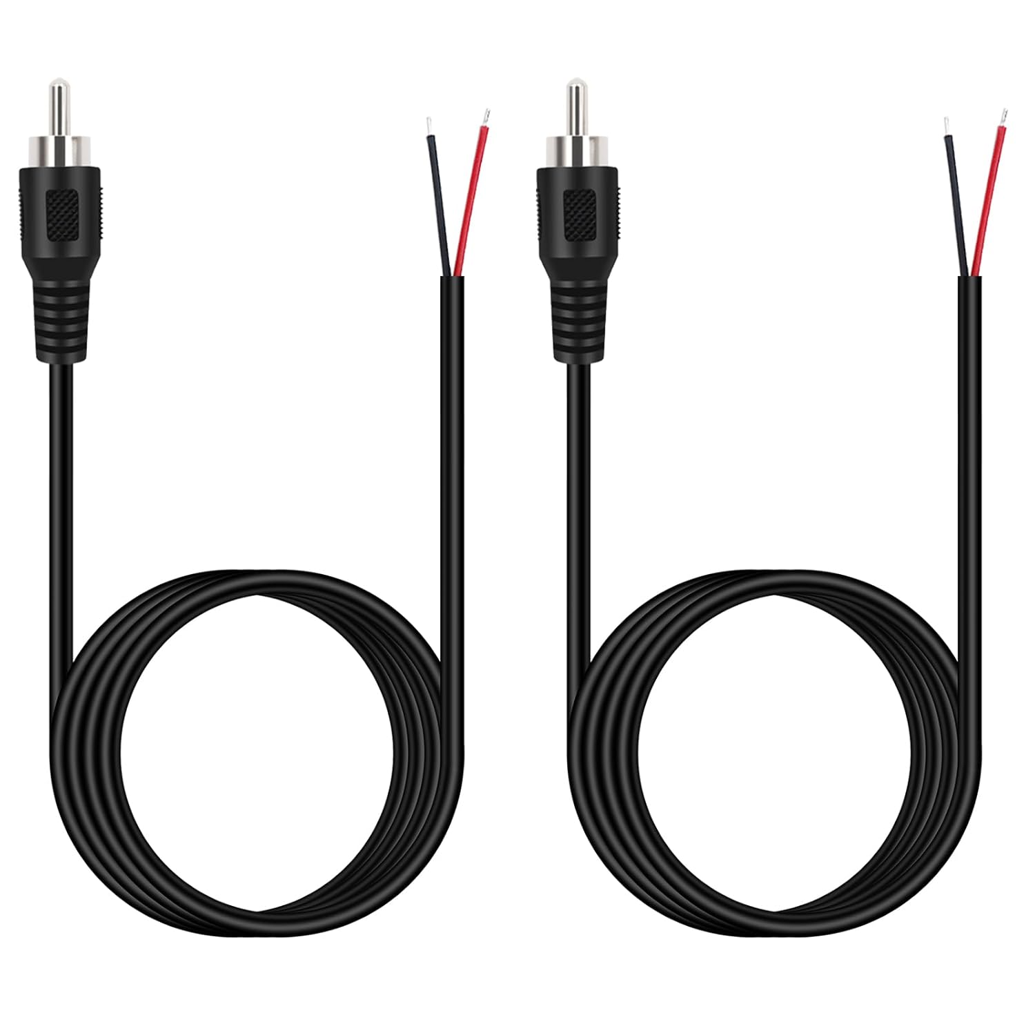 Amazon.com: Fancasee 2 Pack 6 ft Speaker Wire RCA Male Plug Jack ...