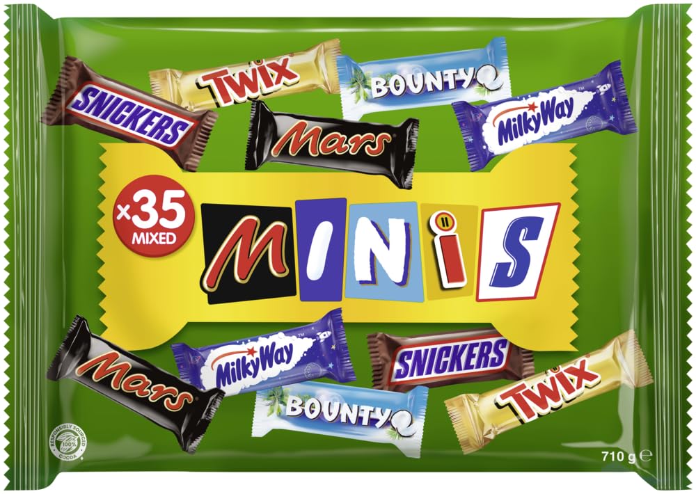 Mars Mixed Minis 710g, Bounty, Snickers, Twix, Mars Mini Schokoriegel ...