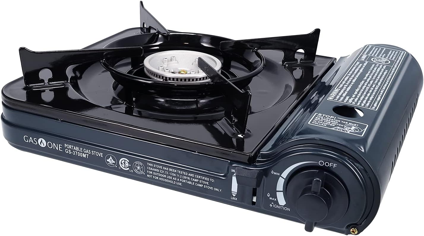 Amazon.com: Gas ONE Butane Gas Stove with 4 Butane Fuel Canister ...