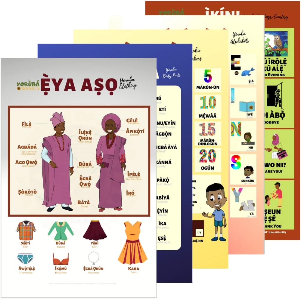 Yoruba Language Foundation Educational Posters for Nepal | Ubuy