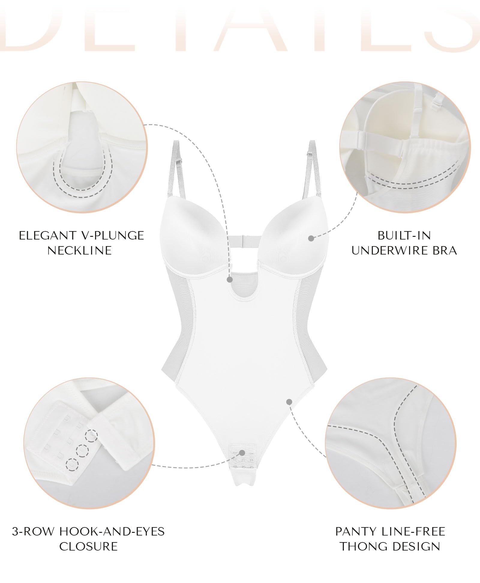 Snapklik.com : Backless Strapless Shapewear V Plunge Corset Low Back ...