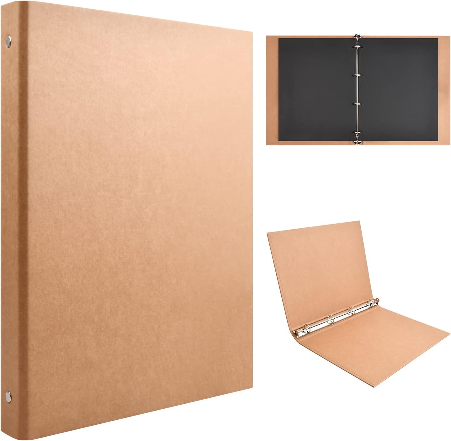 A4 Binder Notizbuch, Ringmappe 4 Ringe Nachfüllbar mit 30 Pappe ...