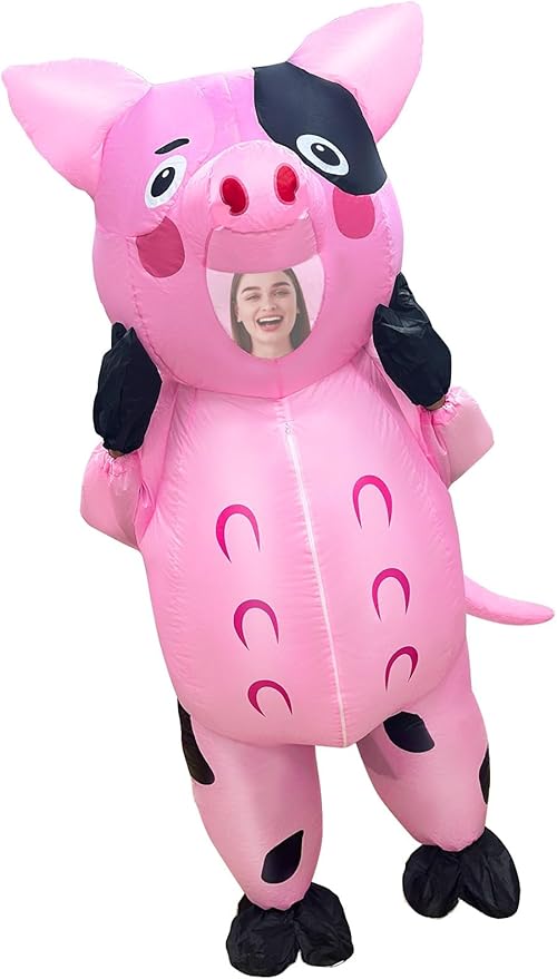 Amazon.com: Camlinbo Inflatable Pig Costume for Adult Unisex Halloween ...
