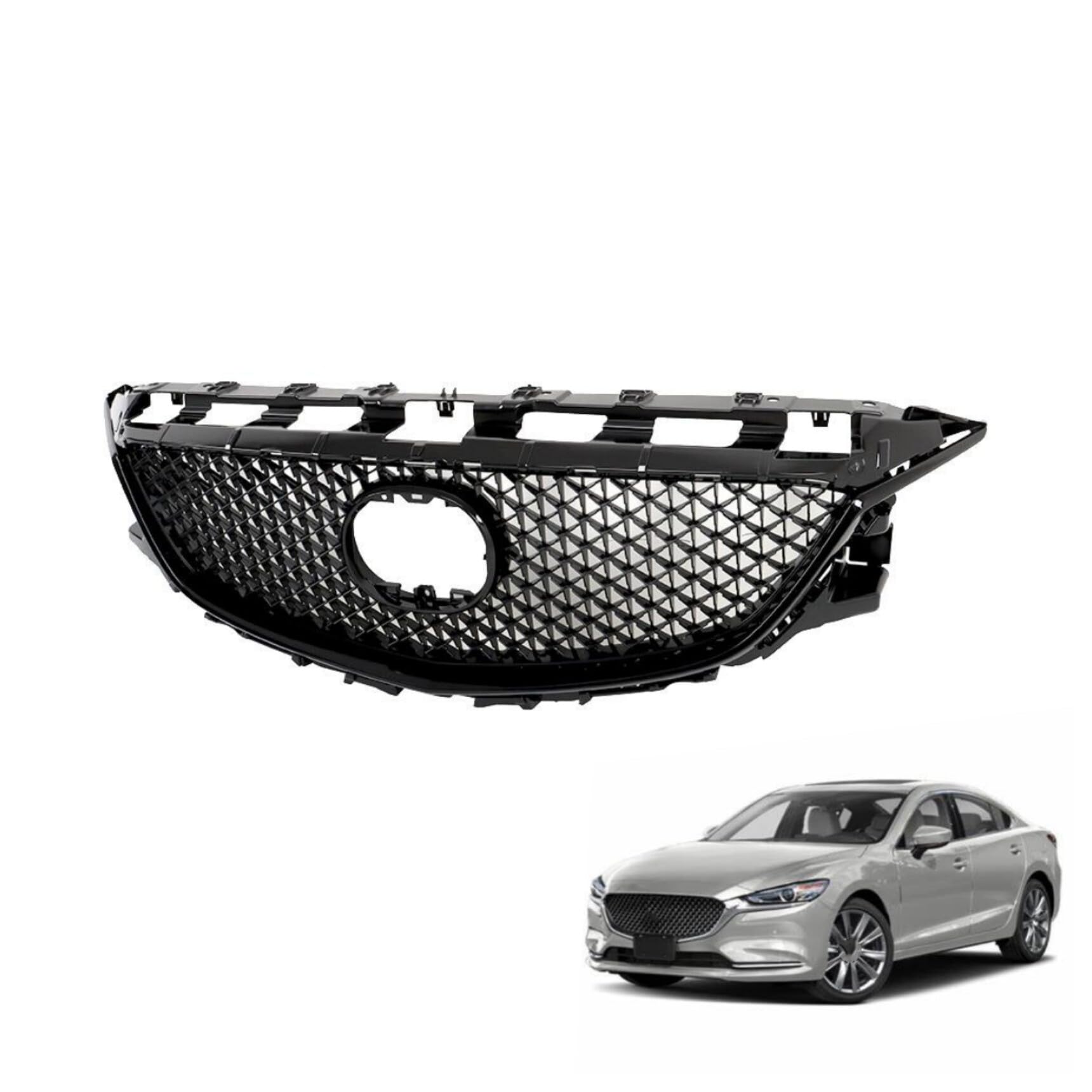 Amazon.com: RainMan S Black Front Bumper Grille Mesh Honeycomb ...