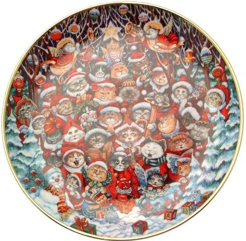 Amazon.com: Franklin Mint Santa Claws Bill Ben cat plate CP1991 : Home ...