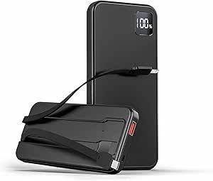 Amazon.com: 2025 New Slim Portable Charger with Built in Cables ...