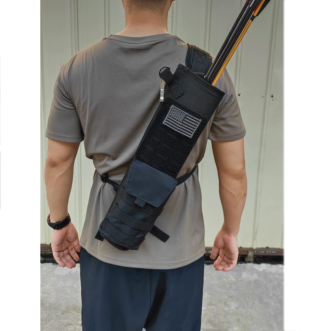 Snapklik.com : KRATARC Archery Lightweight Back Arrow Quiver Dual Use ...