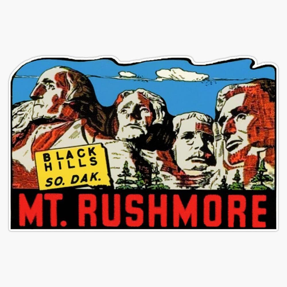 Amazon.com - Mount Rushmore Vintage Decal USA Sticker Bumper Sticker ...
