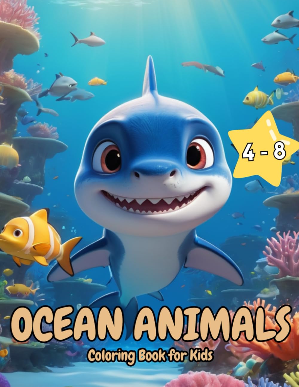 Ocean Coloring Book for Kids: A Sea Life Adventure With 50 Coloring ...