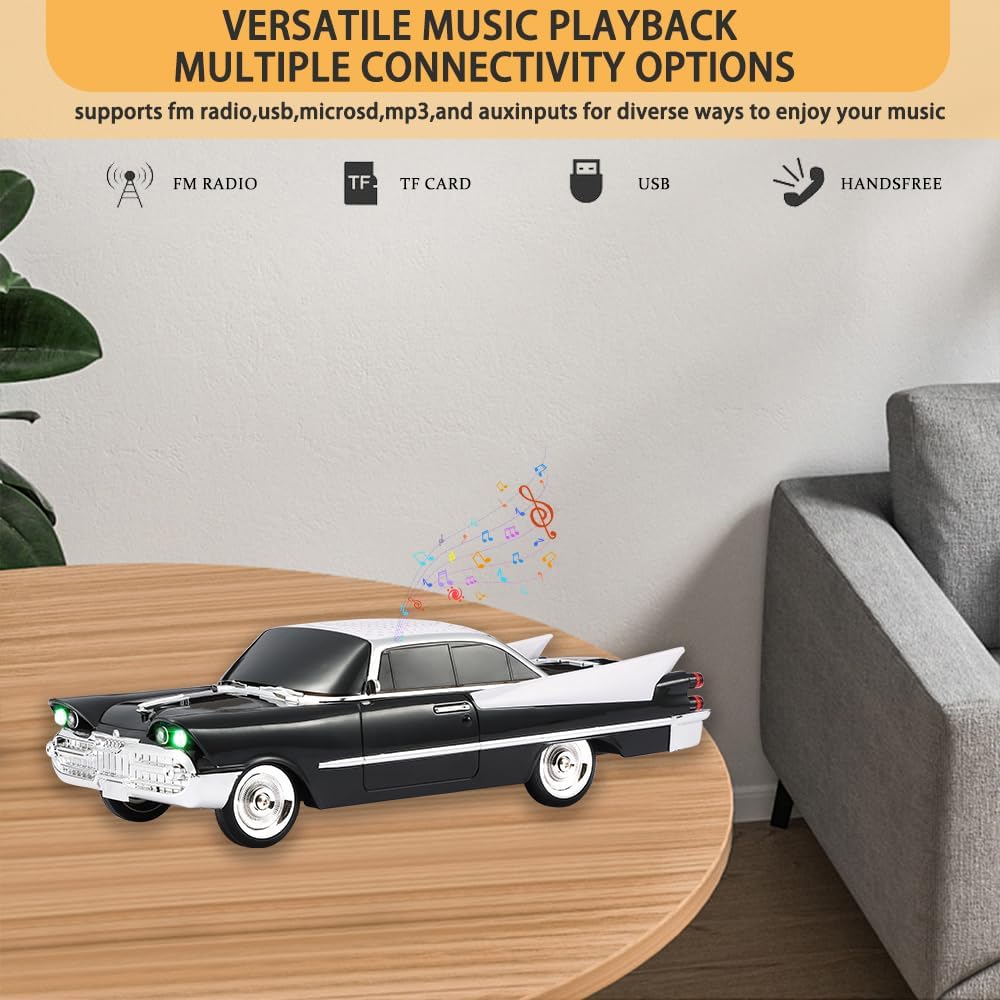 WS-1965 Bluetooth Replica Speaker – Retro Rocket Car Design, HD Sound ...