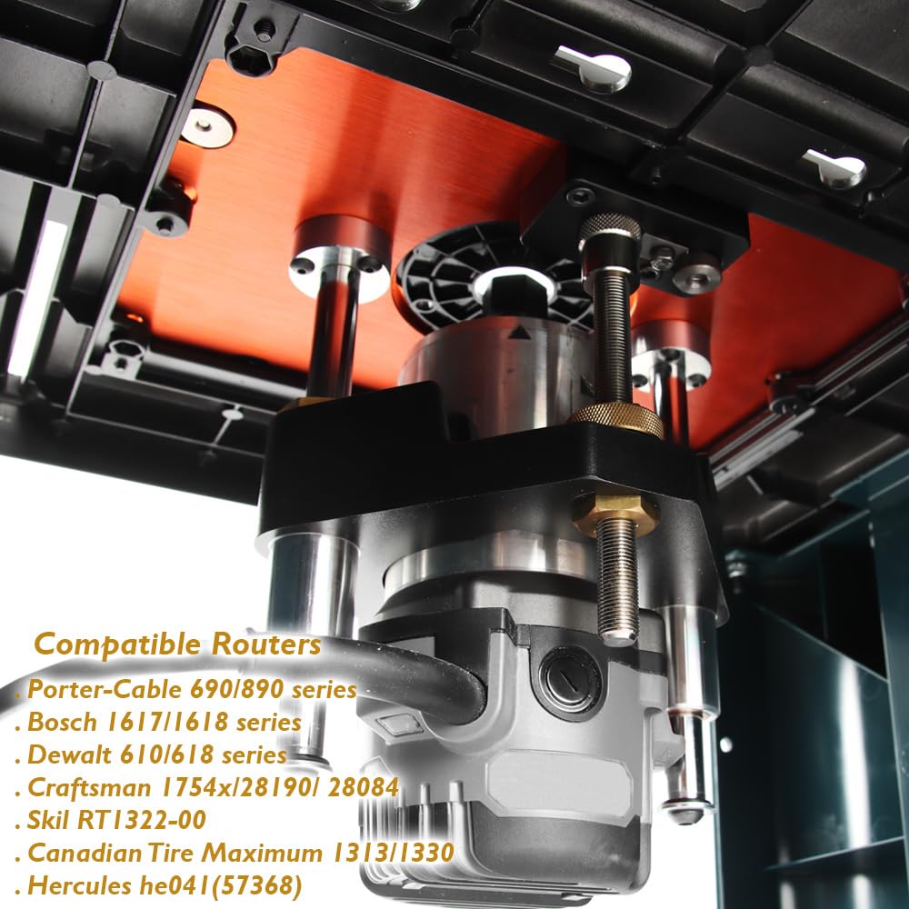 Snapklik.com : OSKOOL 3-1/2" Router Lift Systems For BOSCH RA1181 & RA1171 Router Tables