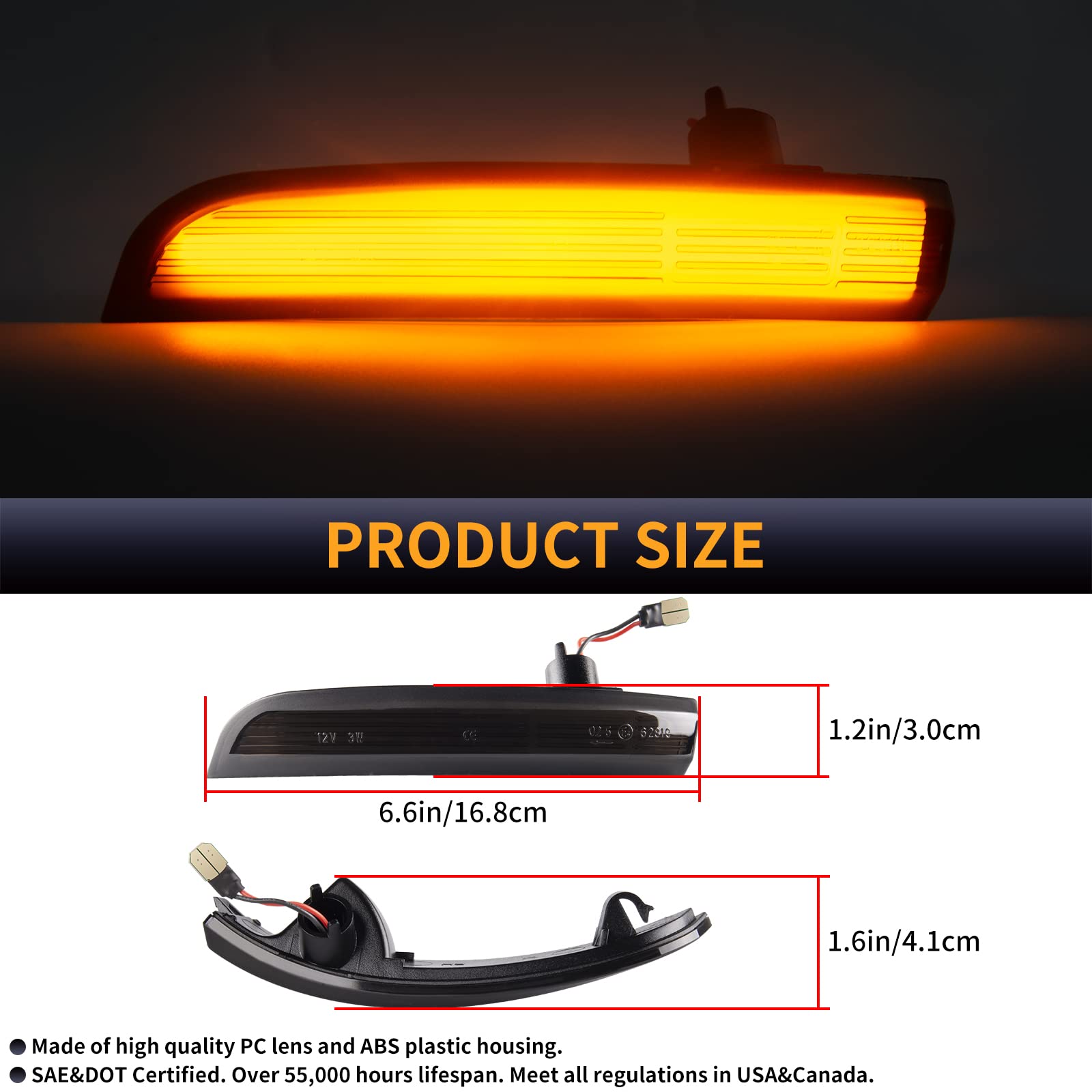 Snapklik.com : Gempro LED Side Mirror Turn Signal Light Sequential ...