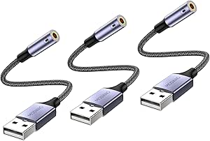 Amazon.com: MOSWAG USB to 3.5mm Jack Audio Adapter,USB to Aux Cable with TRRS 4-Pole Mic ...