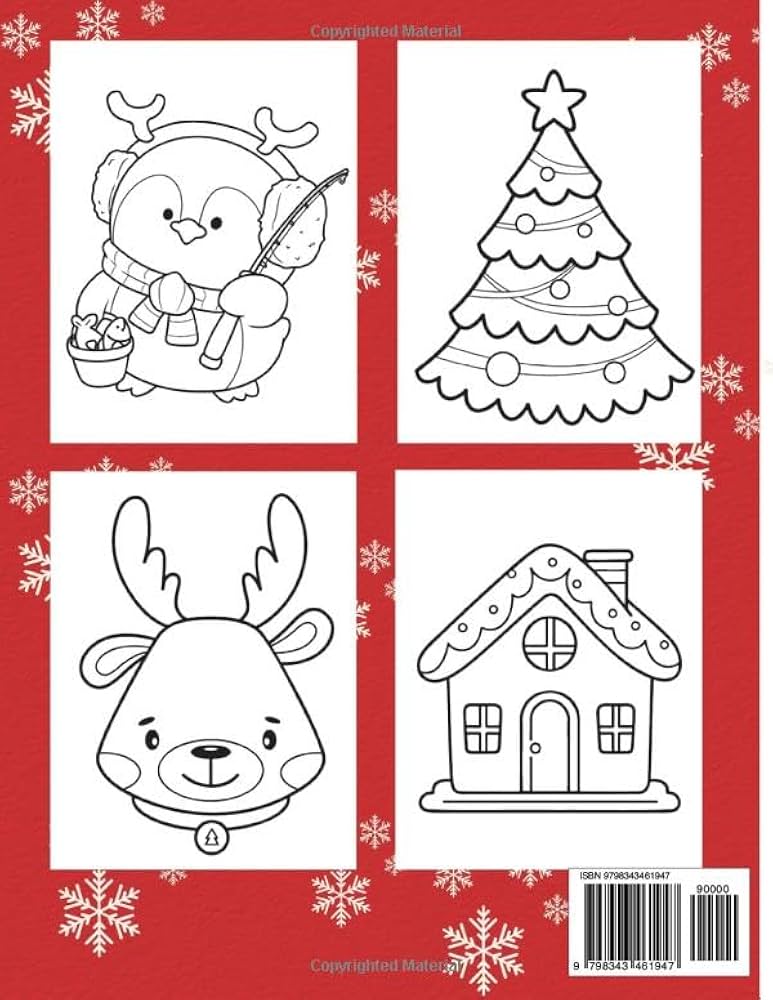 Simple Christmas Tree Coloring Pages For Kids
