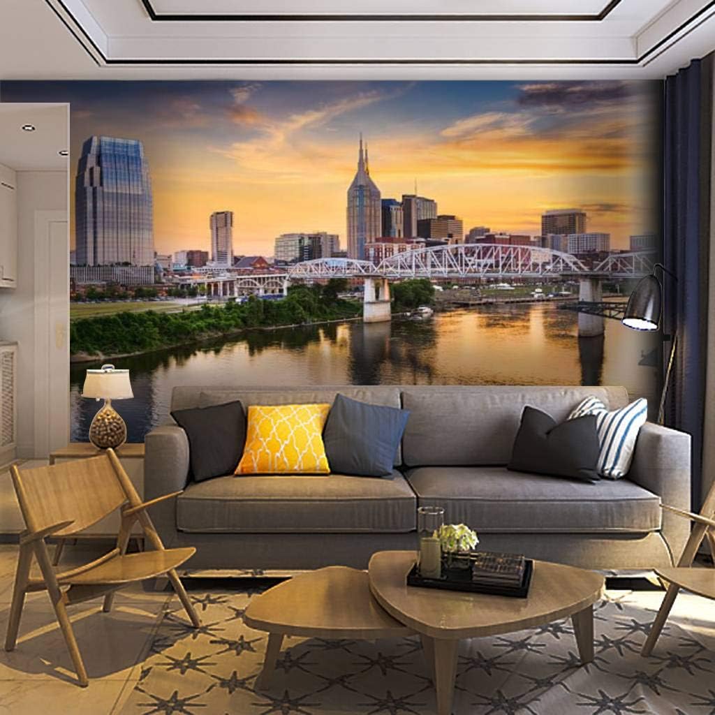 Amazon.com: IFKQD&D-1LK2 Nashville Skyline Wall Mural, Canvas Material ...