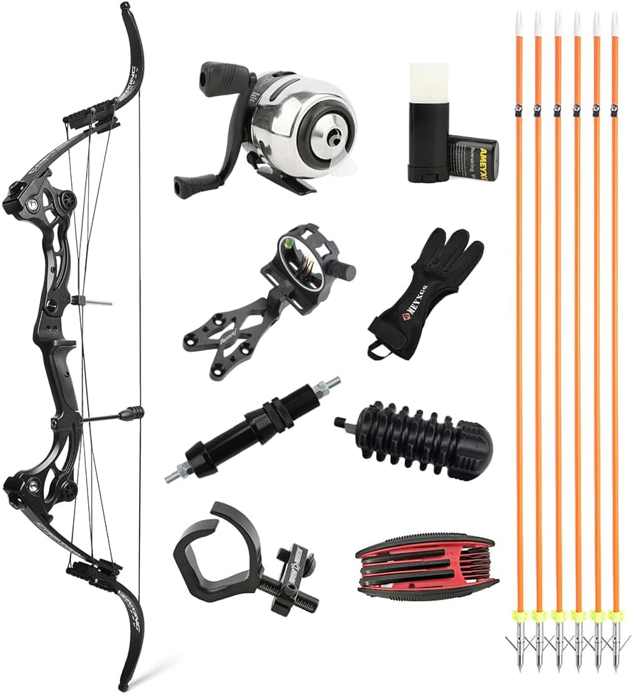 Amazon.com : Archery Bowfishing Lever Bow Kit Compound Bow Kit IBO ...