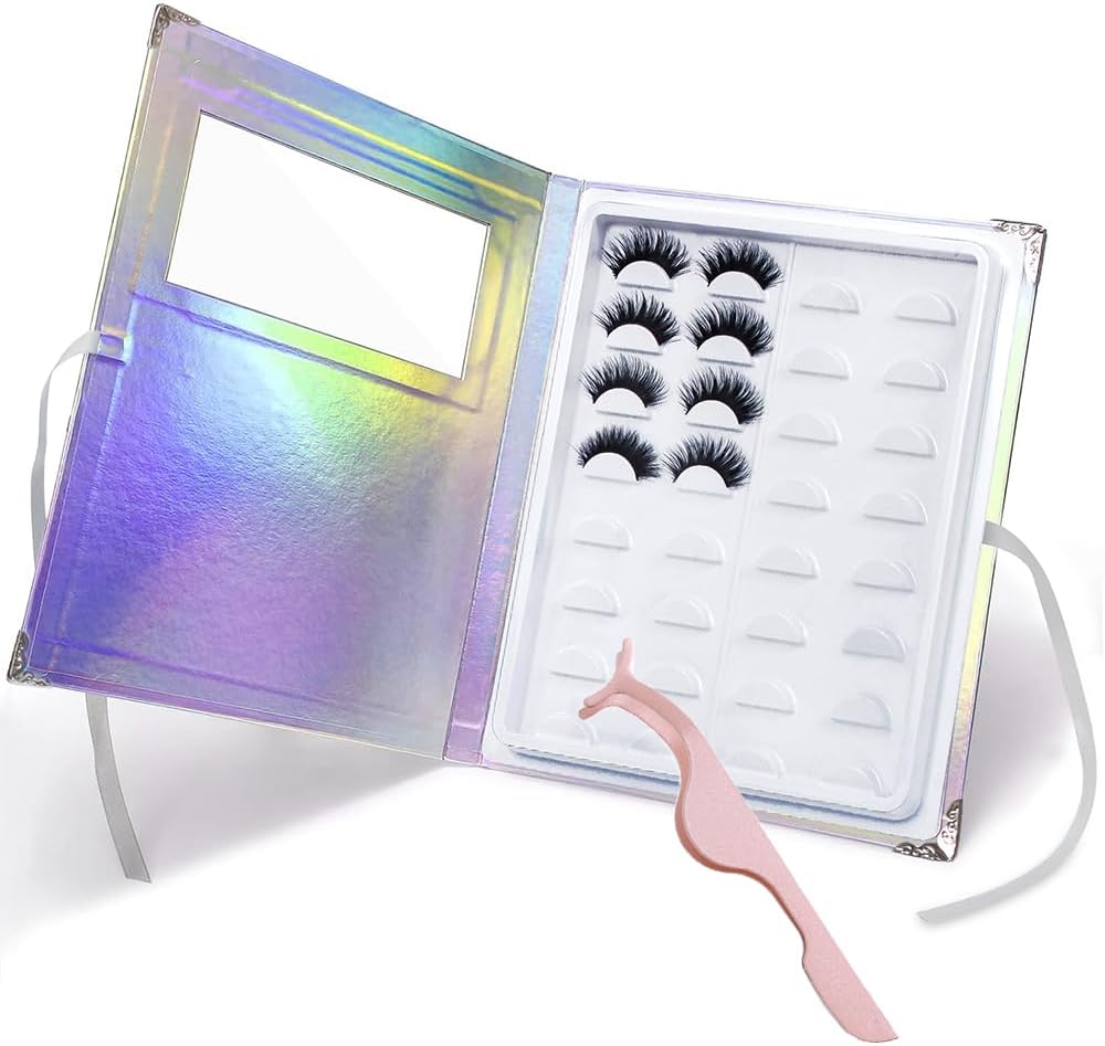 Amazon.com : 100 Pieces Round Eyelash Tray Holder Plastic Eye Lash ...