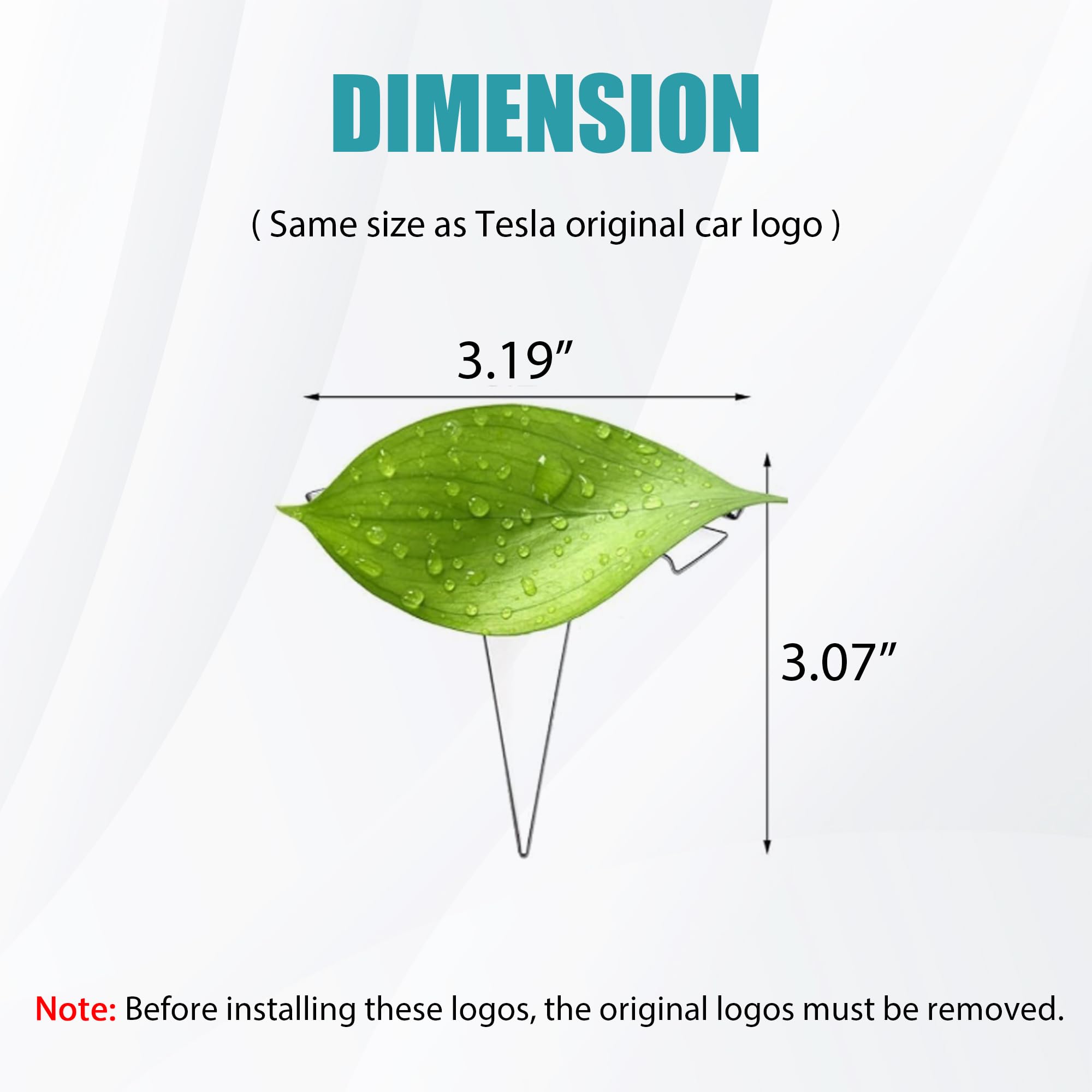 Snapklik.com : 3D Metal Emblem Sticker For Model 3, 2Pcs Chrome - Front ...