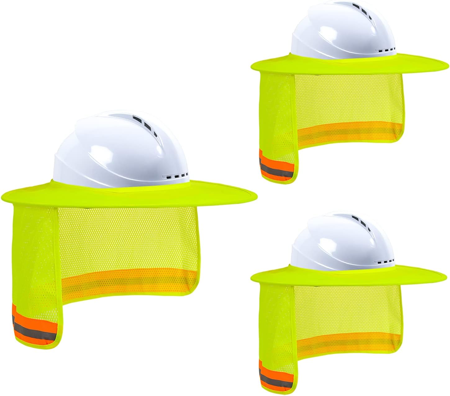 9 Pieces Hard Hat Sun Shade High Visibility Full Brim Hard Hat Visor ...