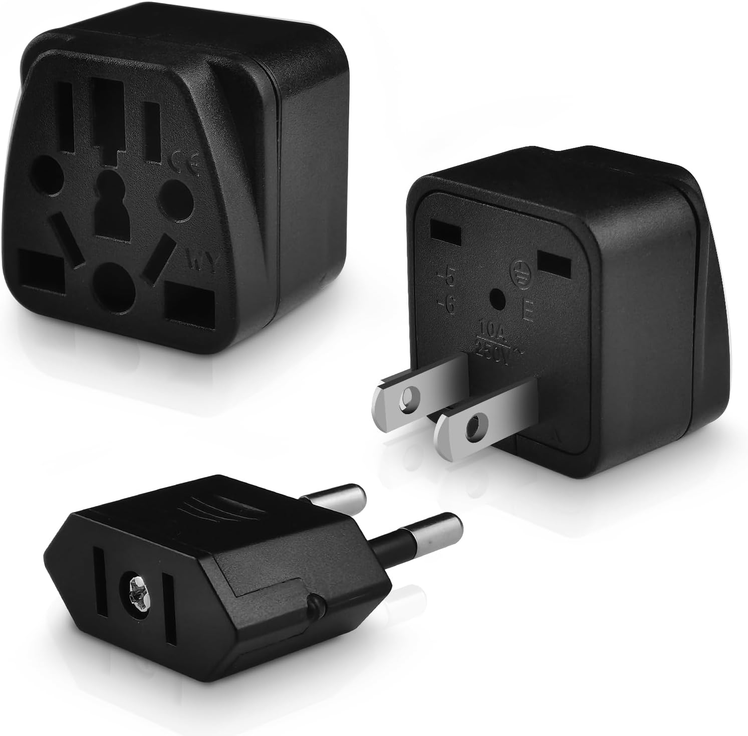 Amazon.com: European Travel Adapter Plug Set – Pack of 4 Universal USA ...